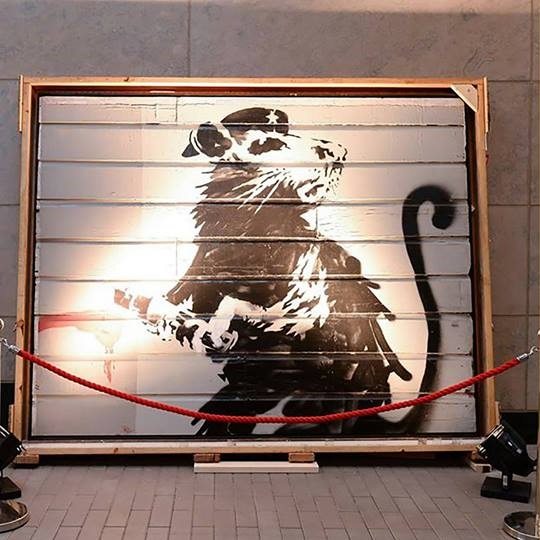 First Friday with Banksy: “Writing on the Wall” exhibit debut ...